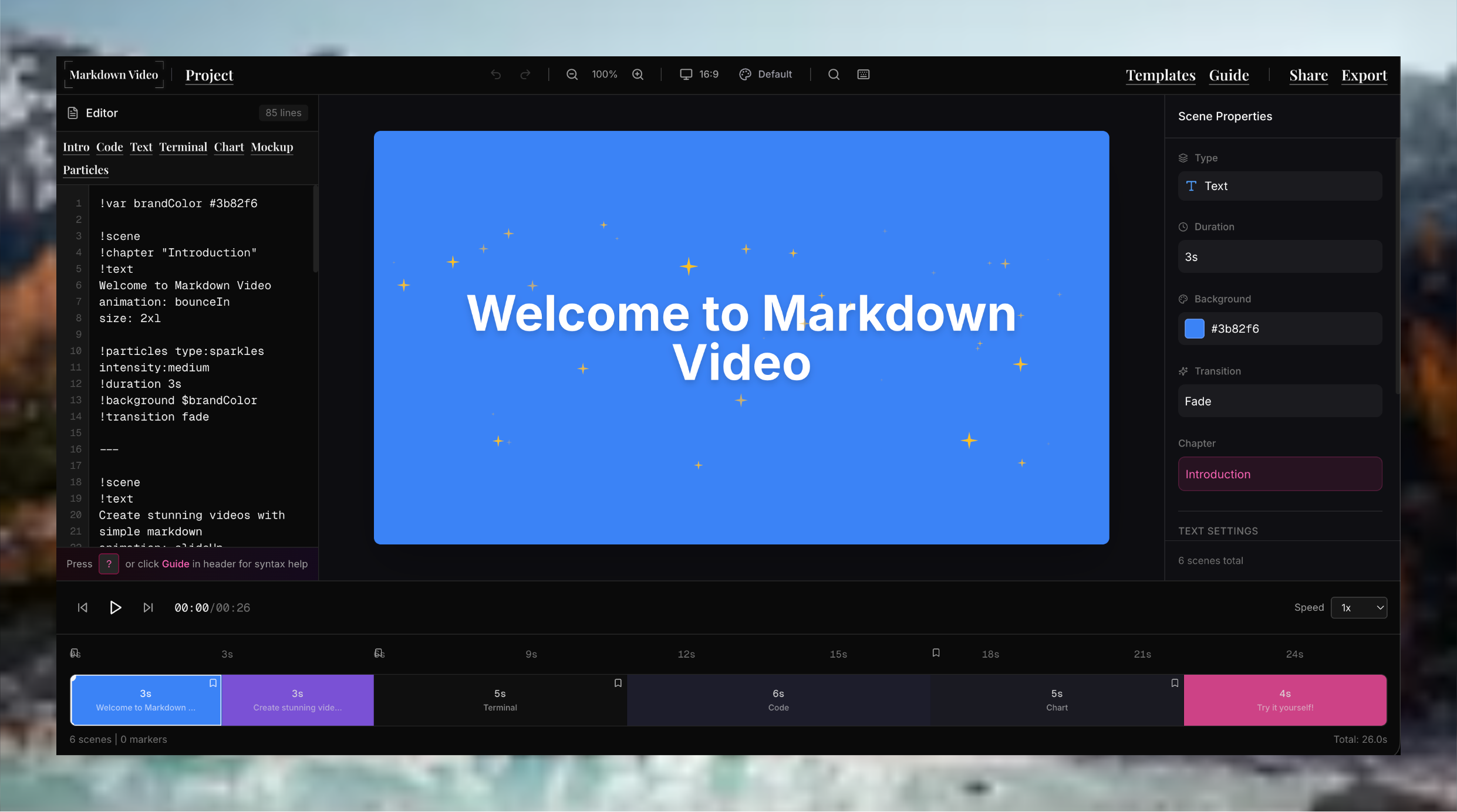 Markdown Video - Create Stunning Videos with Markdown